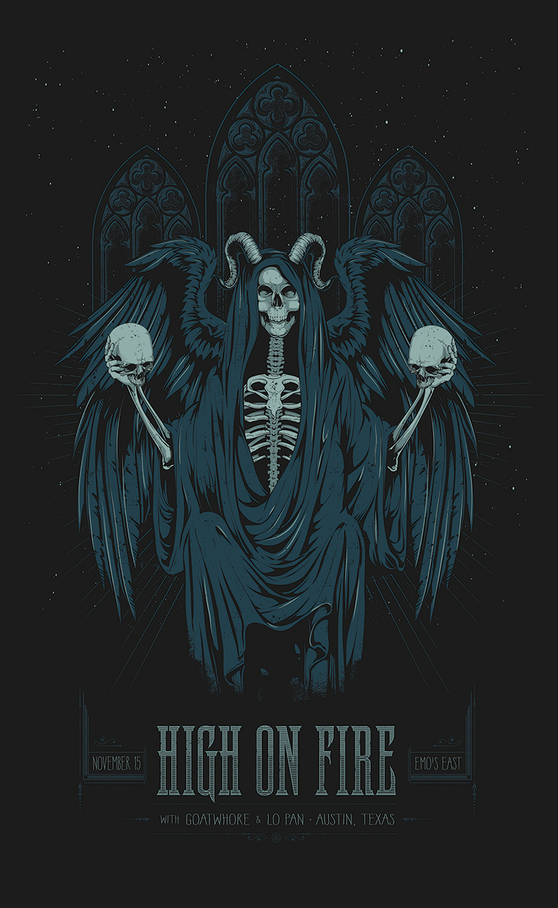 INSIDE THE ROCK POSTER FRAME BLOG: Anonymous Ink and Ideas High On Fire ...