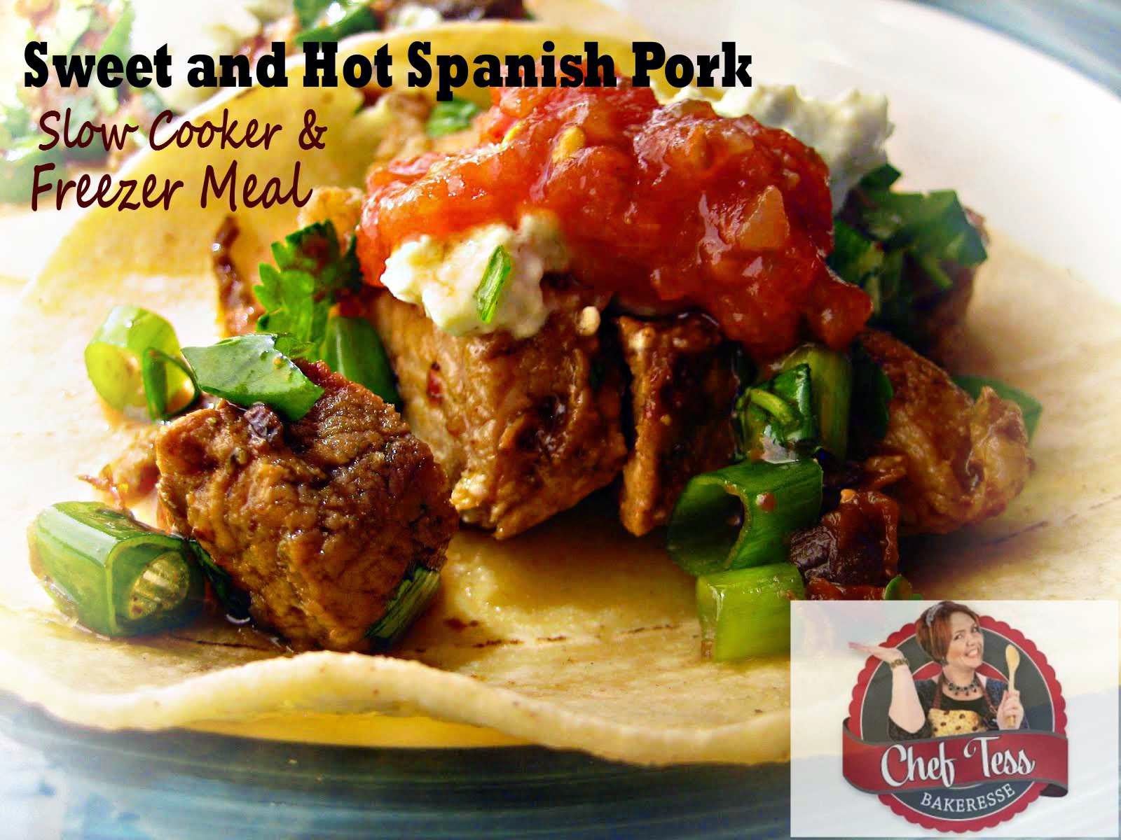 Chef Tess Bakeresse: Sweet and Hot Slow Cooked Spanish Pork