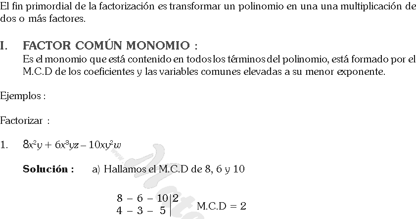 FACTOR COMÚN MONOMIO Y POLINOMIO DIFERENCIA DE CUADRADOS EJERCICIOS DE ... FACTOR COMÚN MONOMIO Y POLINOMIO DIFERENCIA DE CUADRADOS EJERCICIOS DE ...
