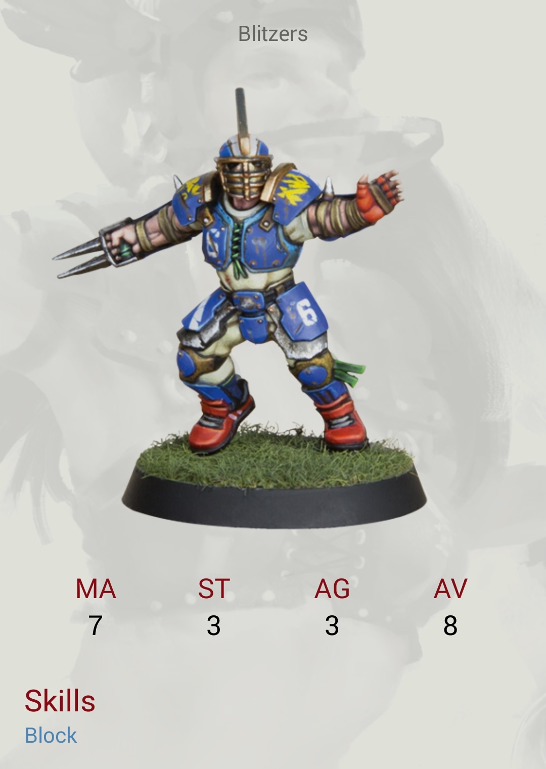 Cake for the Blood God: Blood Bowl Player Cards