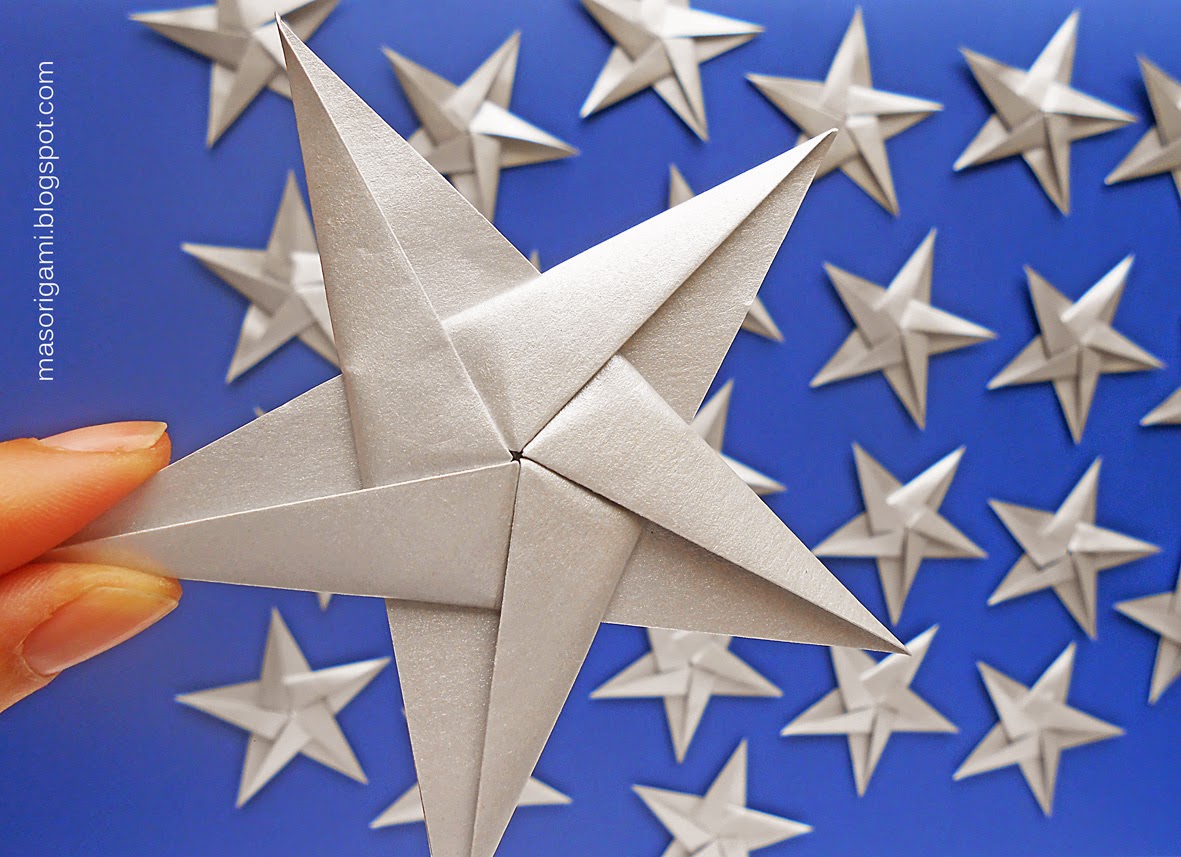 mas origami: Un cielo tachonado de estrellas de origami...