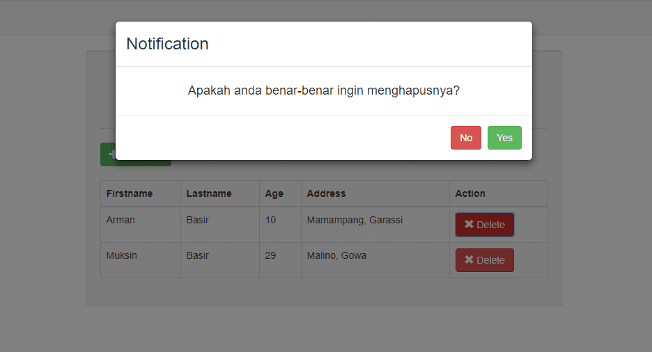 Pemrograman: Hapus Data dengan PHP – MySQL