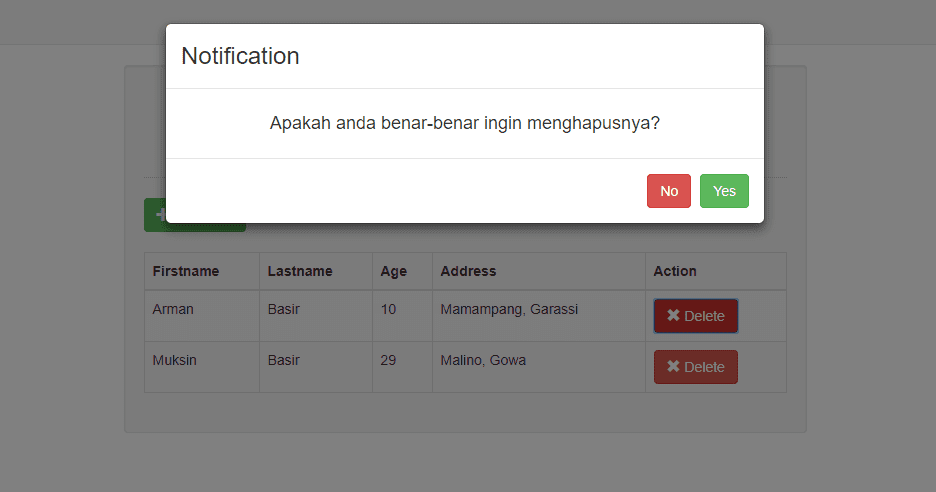 Pemrograman: Hapus Data dengan PHP – MySQL