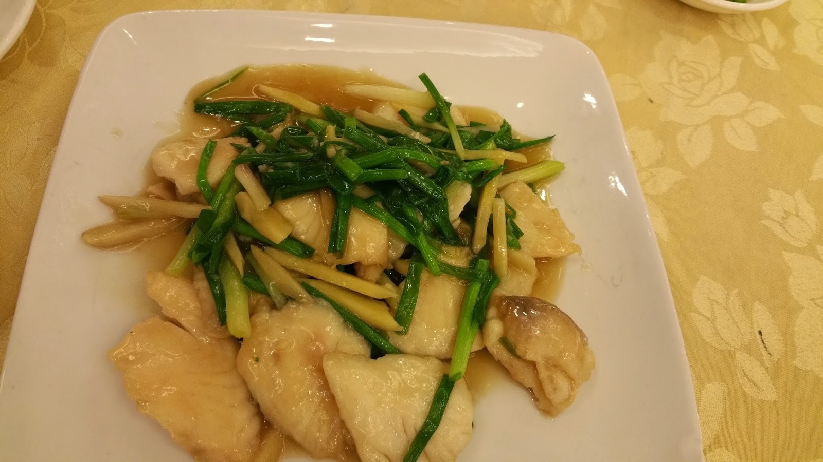 Xing Fu: STIR FRY FISH SLICES WITH GINGER AND SPRING ONIONS