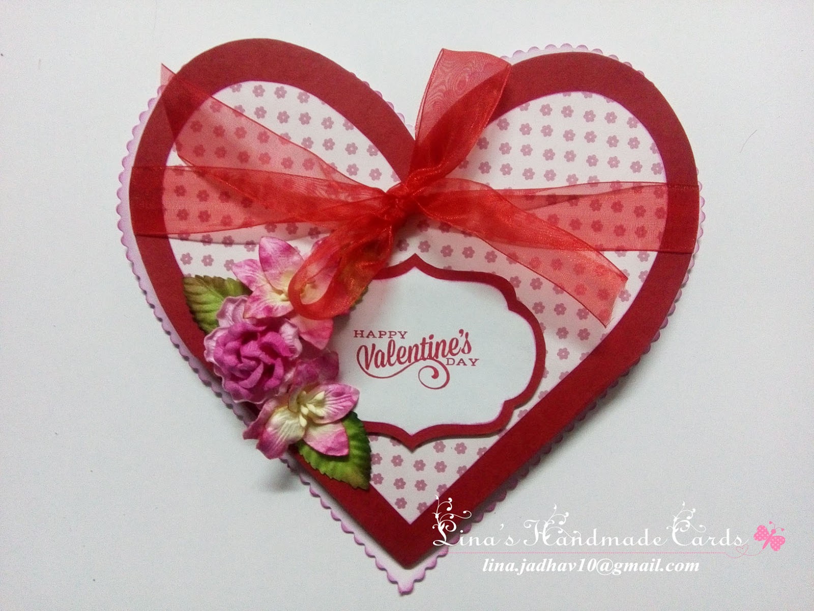 Lina's Handmade Cards: Heart Fold Card