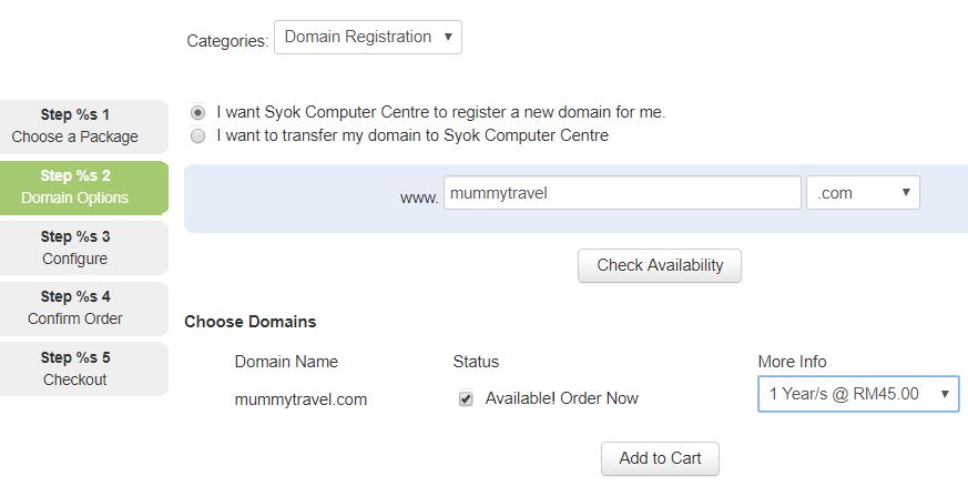 Cara beli domain dot Com - Nothing to Somethings