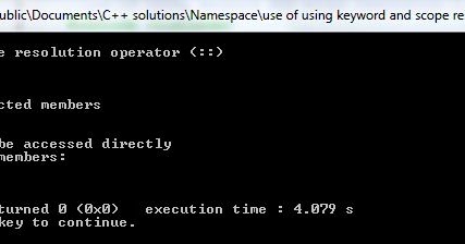 Education for ALL: C++ program to illustrate the use of USING keyword and SCOPE RESOLUTION ...