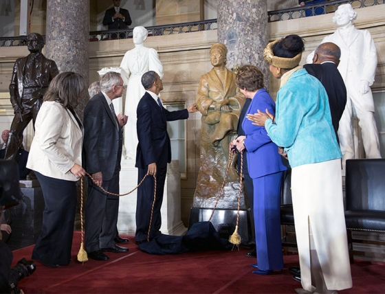 JFK + 50: PRESIDENT OBAMA UNVEILS ROSA PARKS STATUE AT CAPITOL