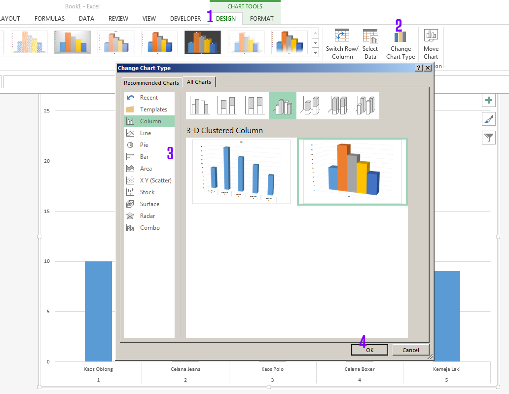 Cara Membuat Chart di Excel Beserta Contohnya - Warung Internet