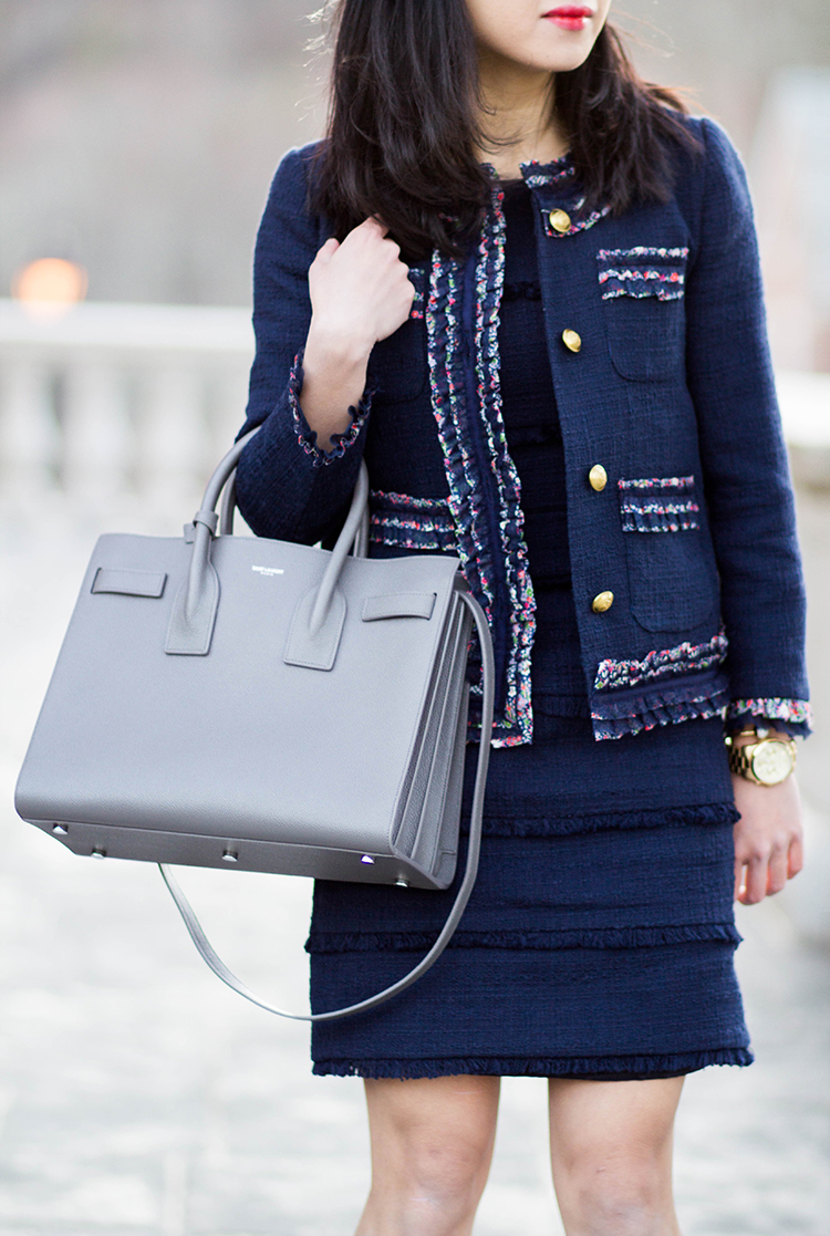 Navy Tweed - Elle Blogs