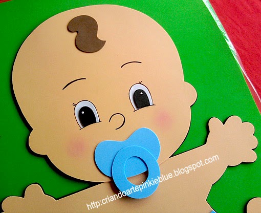 Pinkie Blue Artigos para festa: Bebê de eva painel de parede