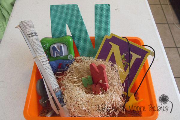 How to Make a Letter N Sensory Bin - Life with Moore Babies