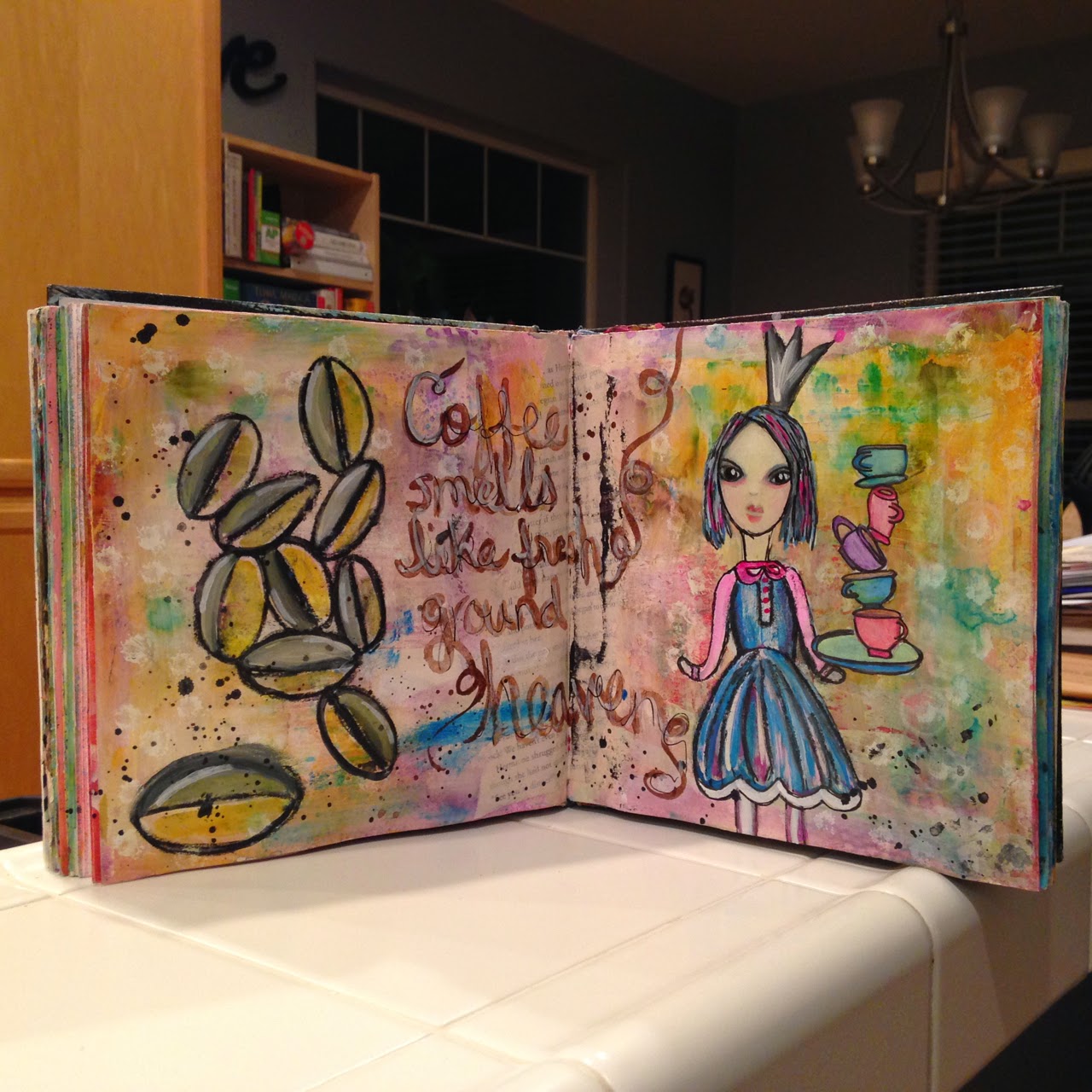 Made by Nicole: Coffee Girl Art Journal Page