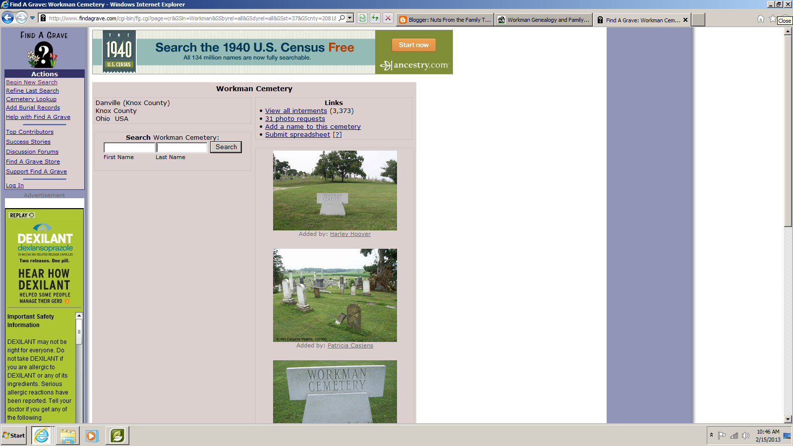 Nuts From the Family Tree: Surname Saturday: The Workman Family