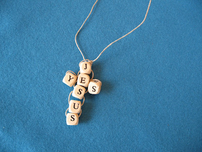 Almost Unschoolers: Wordless Book Inspired, Pony Bead Cross Craft