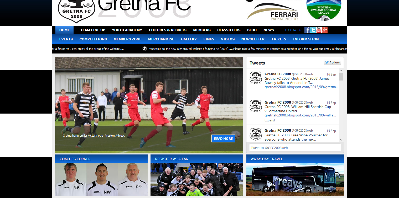 Gretna FC 2008: New Website now live