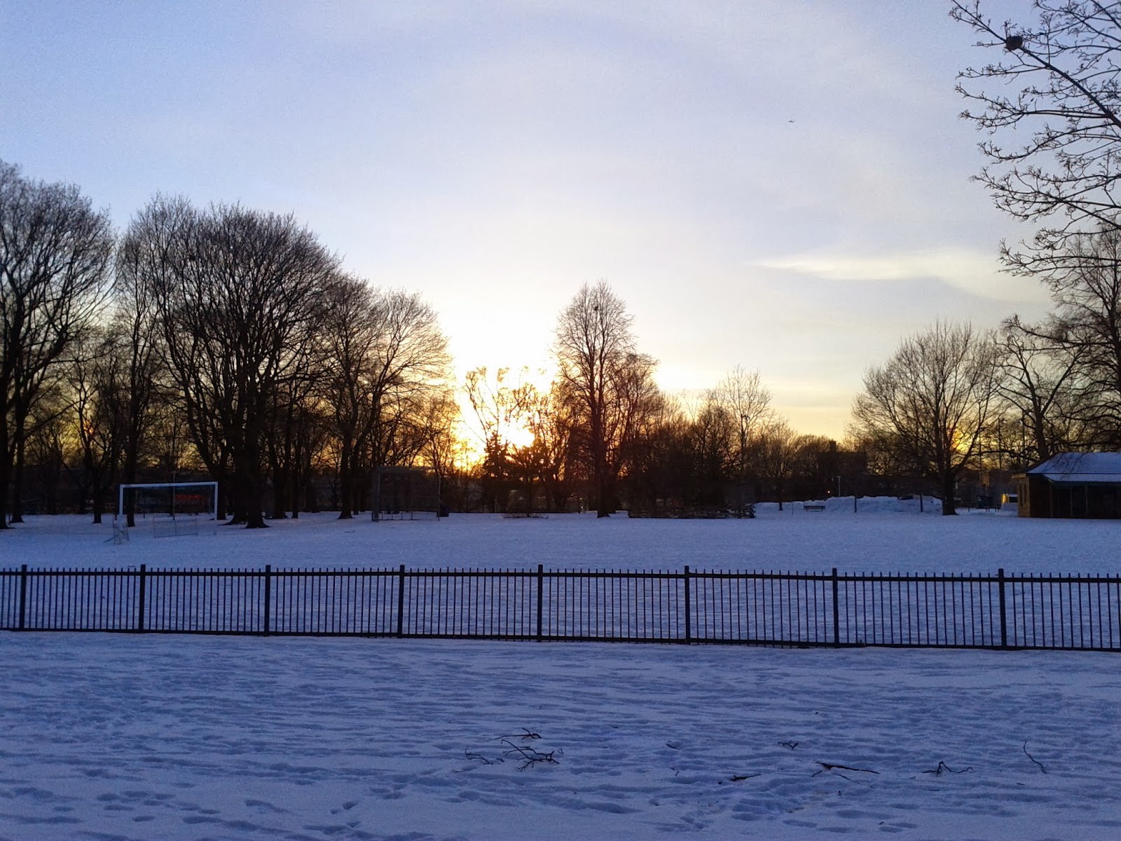 Toronto things: Toronto Pictures: Dufferin Grove Park sunset in the Winter