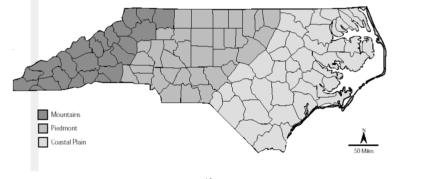 3 Divisions Of North Carolina