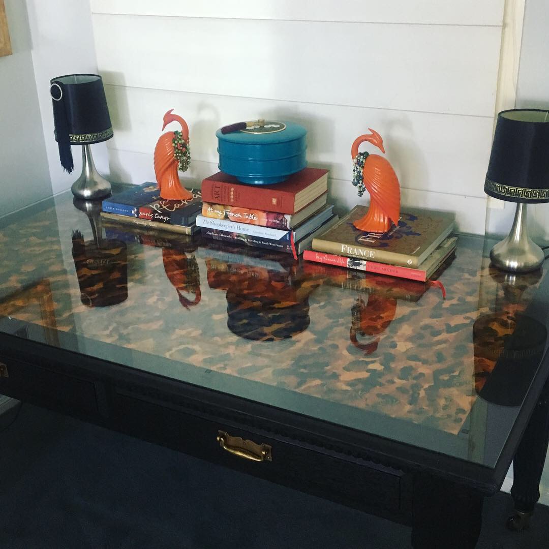 A Tray of Bliss: Homespun Things...DIY Faux Tortoiseshell Finish Step ...