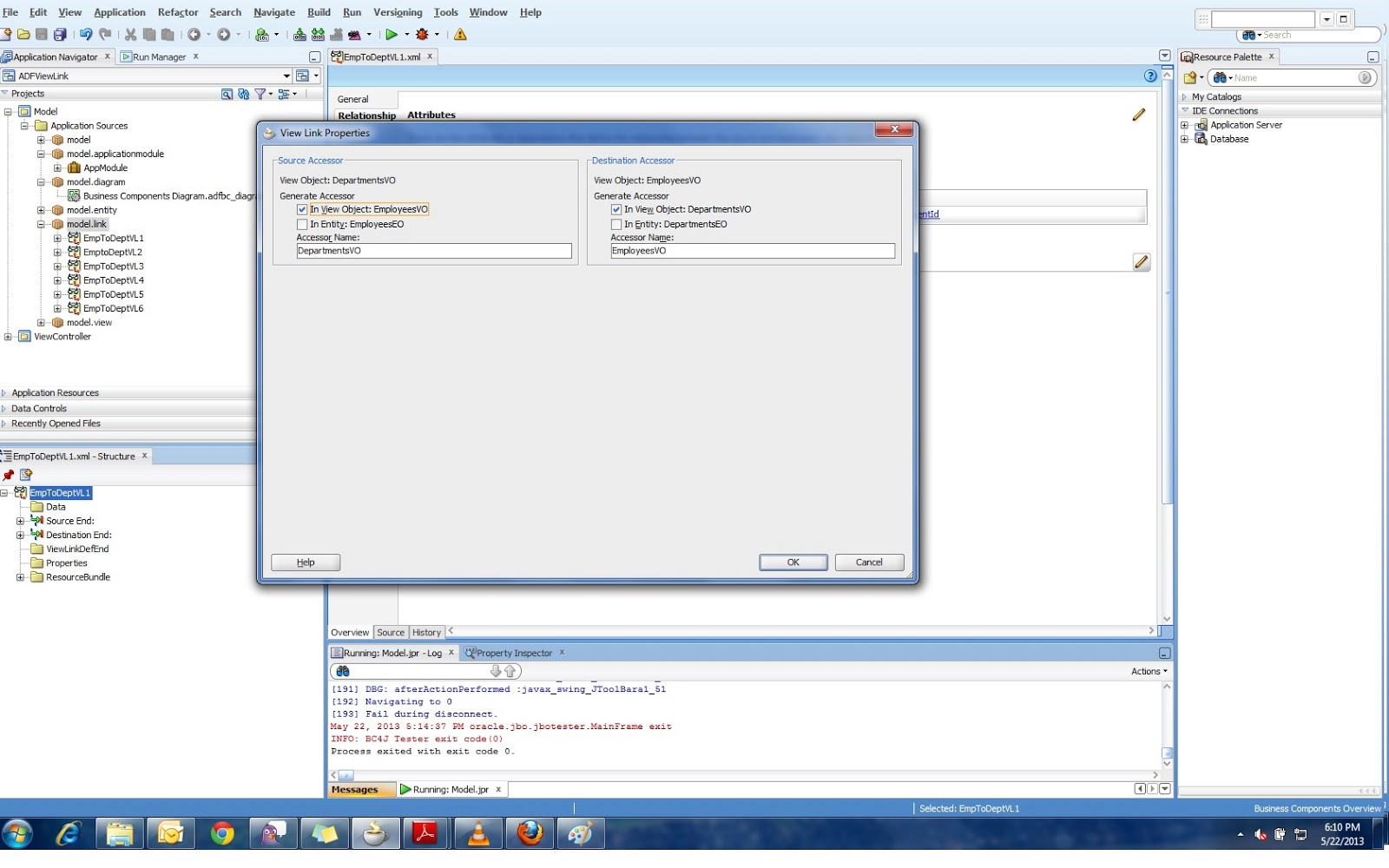 Oracle Adf Step By Step Guide Oracle Adf Tutorial Adf Viewlink Cardinality And Accessor