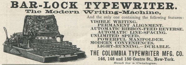 oz.Typewriter: Typewriter Ads, 1888-1892