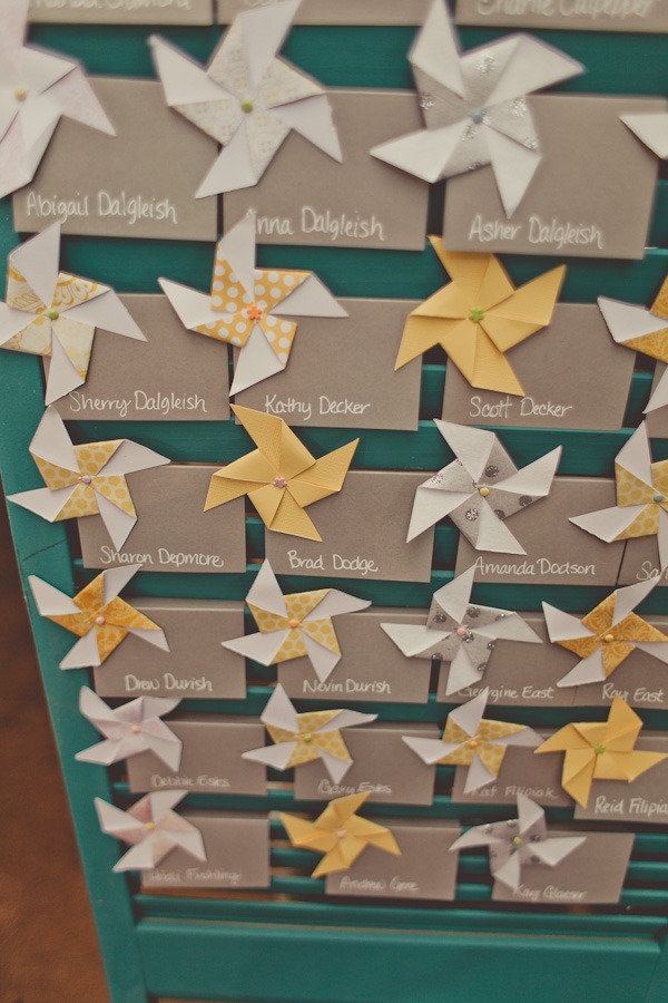 Exciting Pinwheel Wedding Ideas - Lots of love, Susan