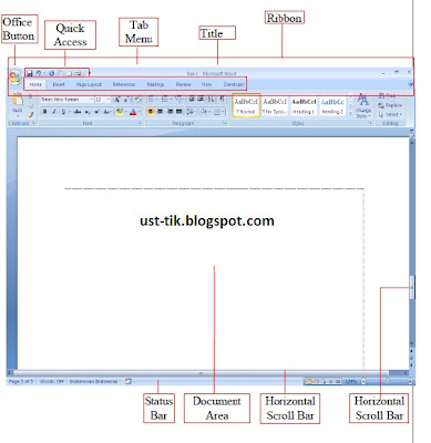 Ustadz TIK: Pengenalan Tampilan dan Menu Ms.Word 2007