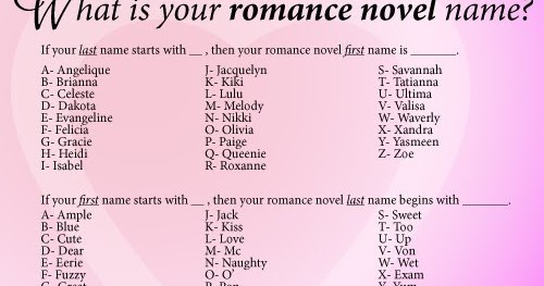 Beth Rinyu Author: WHAT'S YOUR ROMANCE NOVEL NAME?