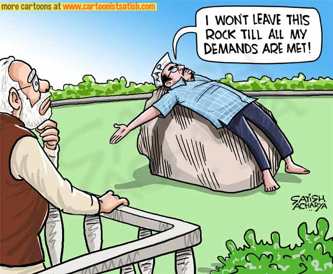 Kejriwal Modi Cartoon