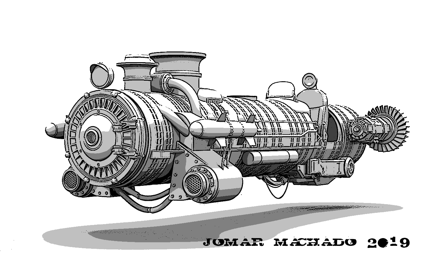 MY WORKS: From my garage's window...Steam Hover Machine...