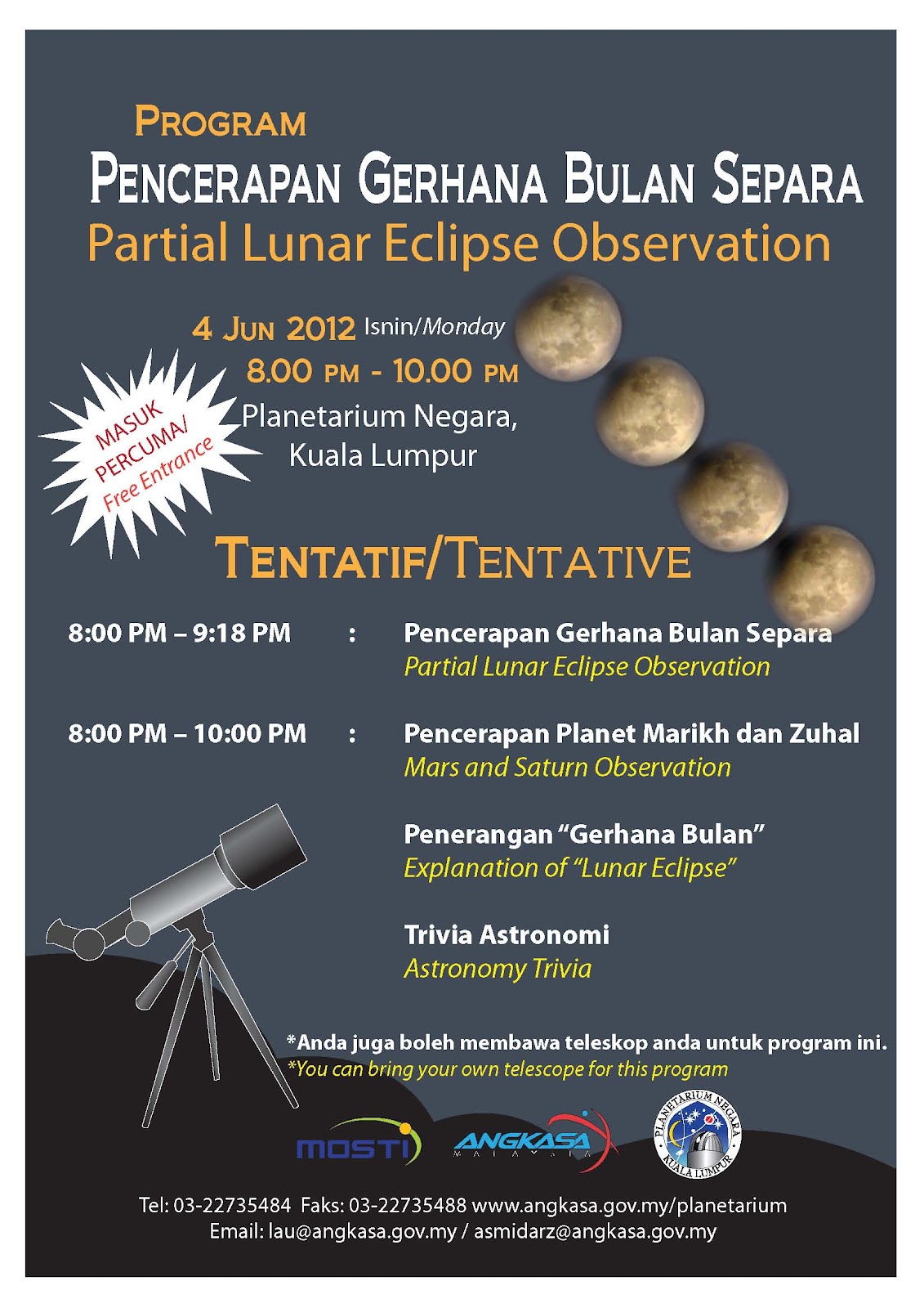 Bicara as-Syi'ra: Cerapan Gerhana BULAN Separa