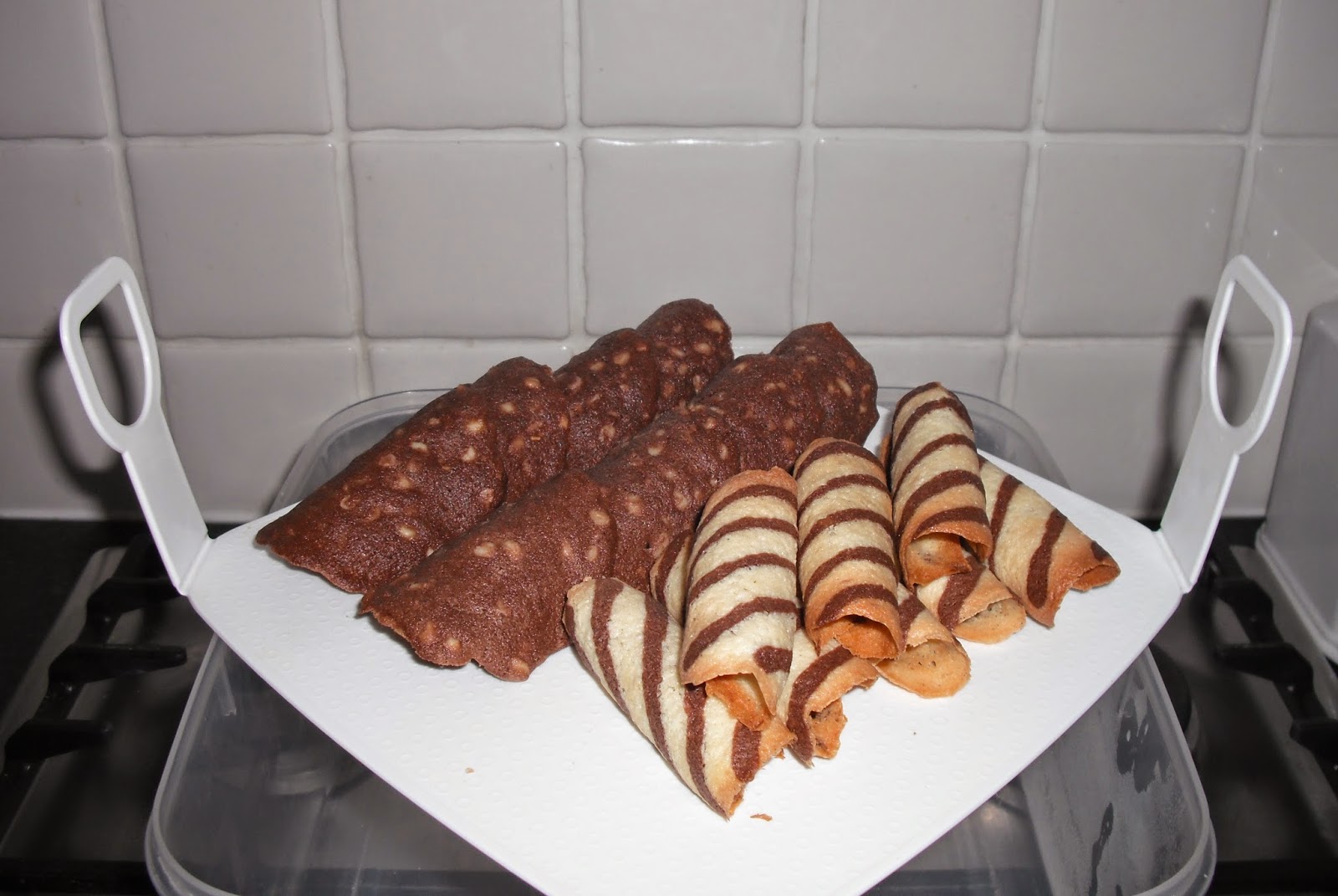Chocolate and Pine Nut Tuiles