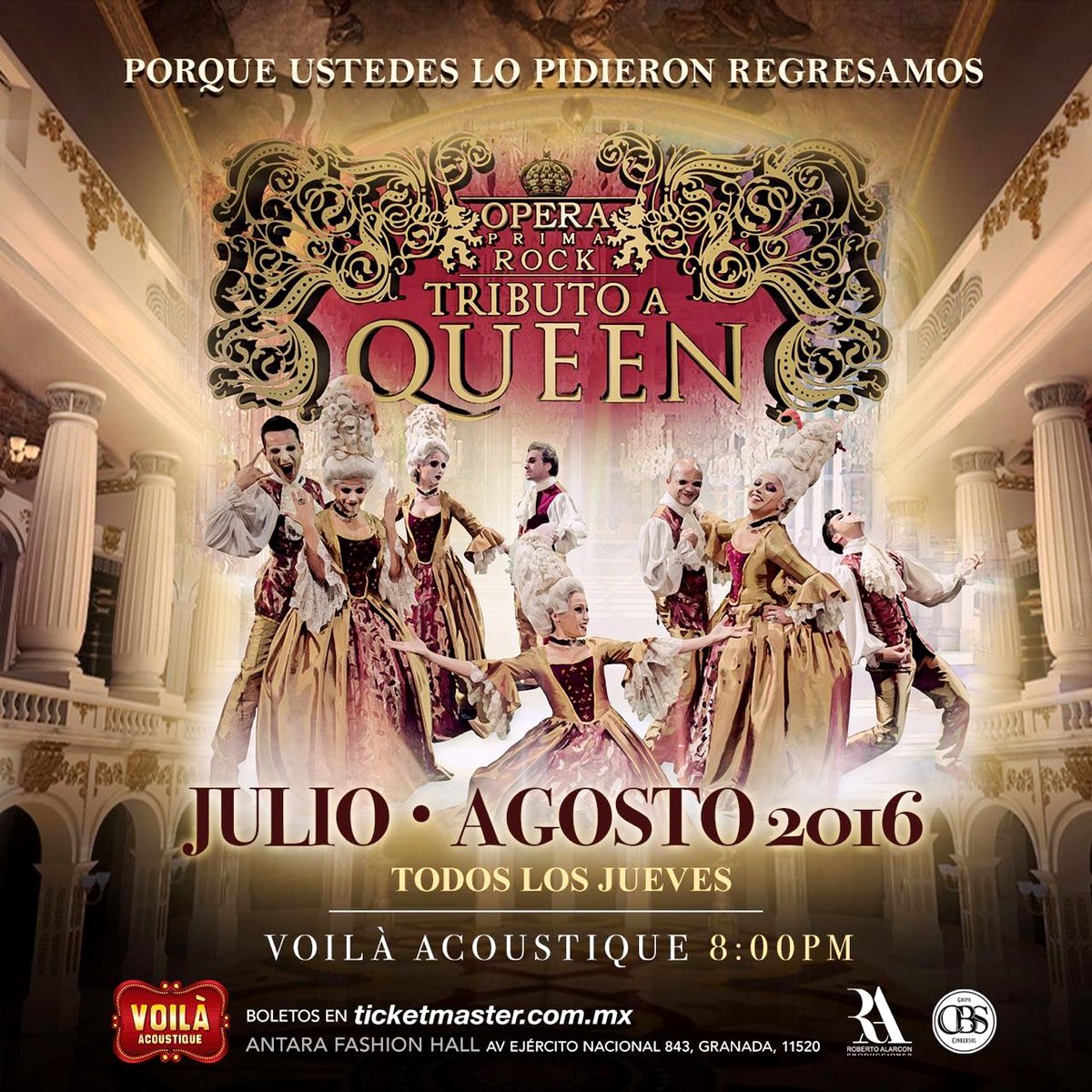 Queen en México: OPERA PRIMA ROCK "QUEEN REVIVAL" JUEVES JULIO Y AGOSTO ...