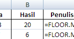 Penggunaan Fungsi Rumus FLOOR.MATH pada Microsoft Excel - Fungsi dan Rumus Excel Lengkap