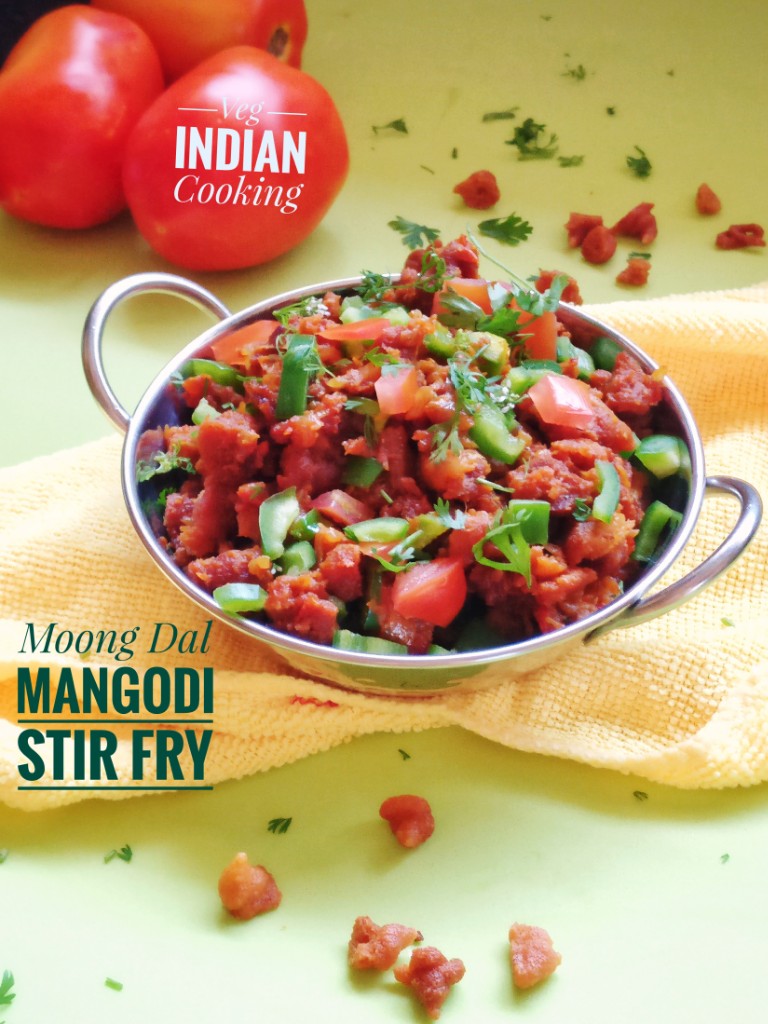 Veg Indian Cooking: Moong Dal - Mangodi Ki Sabzi