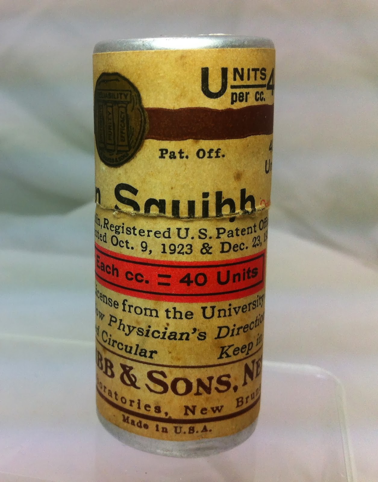 Juvenile Diabetes Artifact and Document Online Museum: ER Squibb & Sons ...