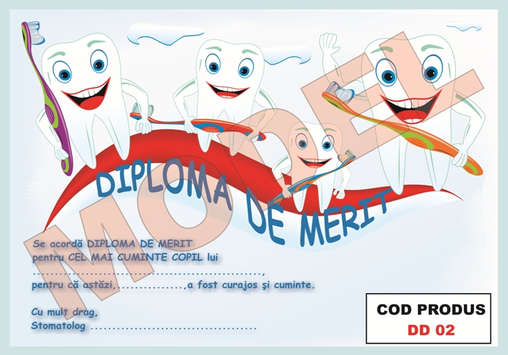 DIPLOME FEL DE FEL : MODELE DE DIPLOME DE MERIT PENTRU COPII LA STOMATOLOG