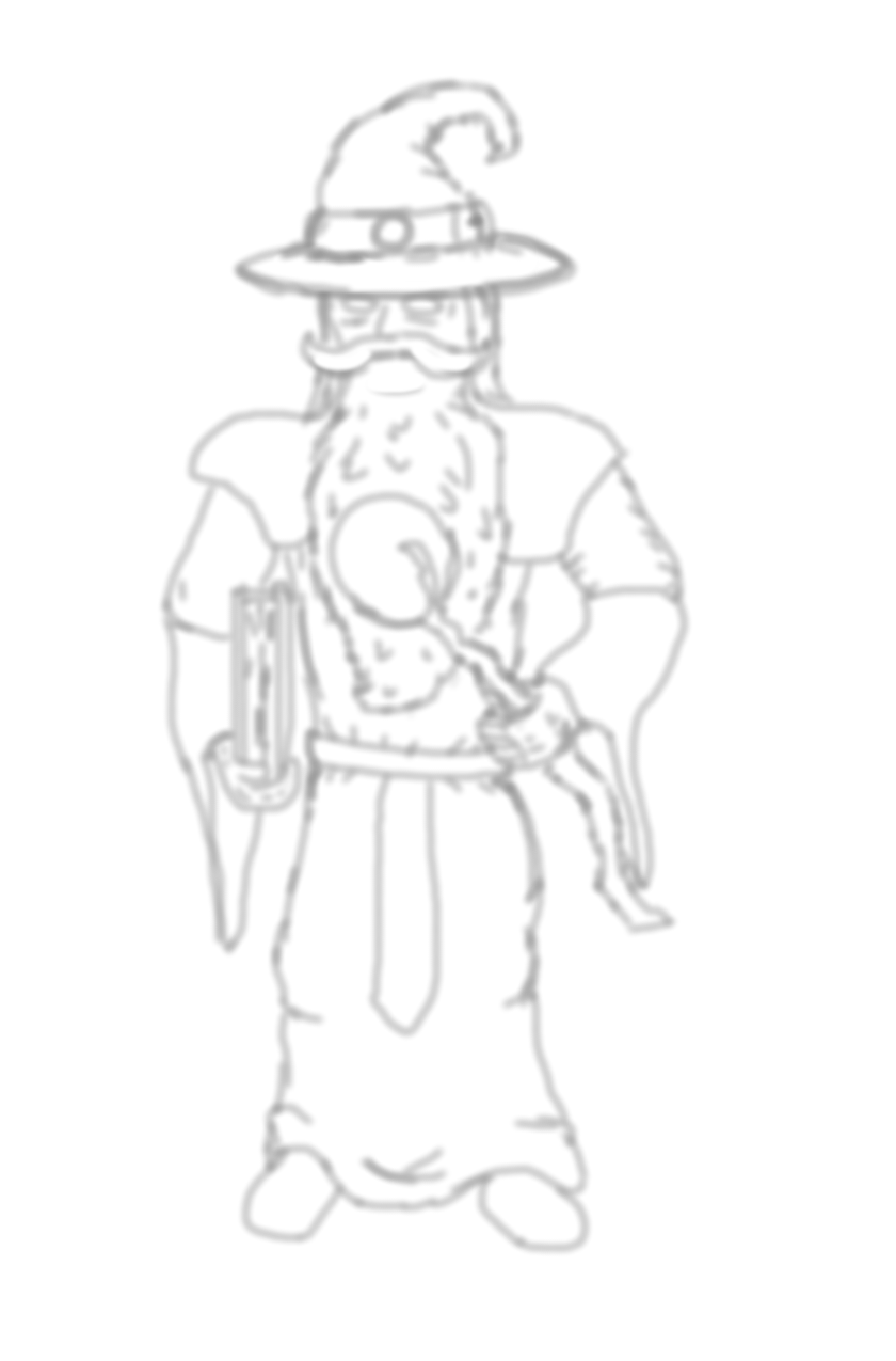 Julien Brightsides Art: Tibia Wizard, step by step