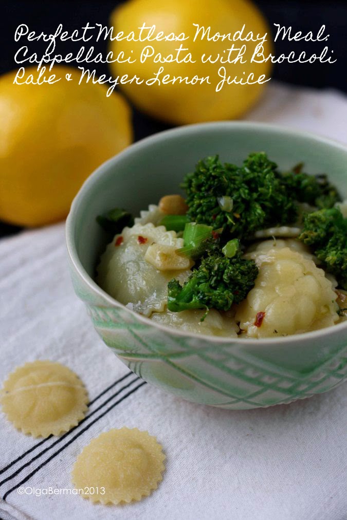 Mango & Tomato: Perfect Meatless Monday Meal: Cappellacci Pasta with ...