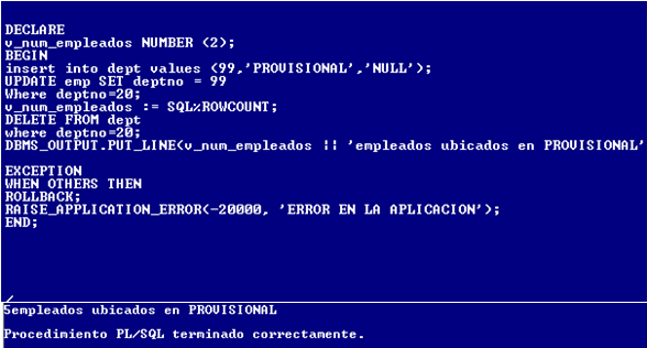 INTRODUCCIÓN AL LENGUAJE PL-SQL