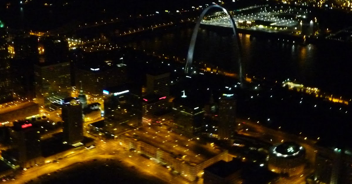 Airship Ventures: Night Flight overhead St. Louis