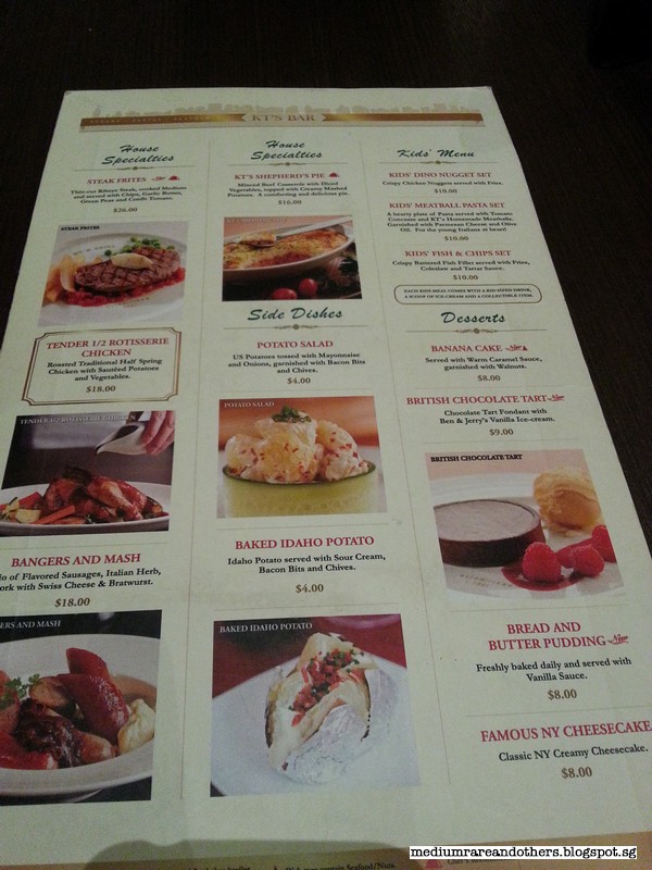 KT's Grill @Resorts World Sentosa, USS ~ Medium Rare... And Others