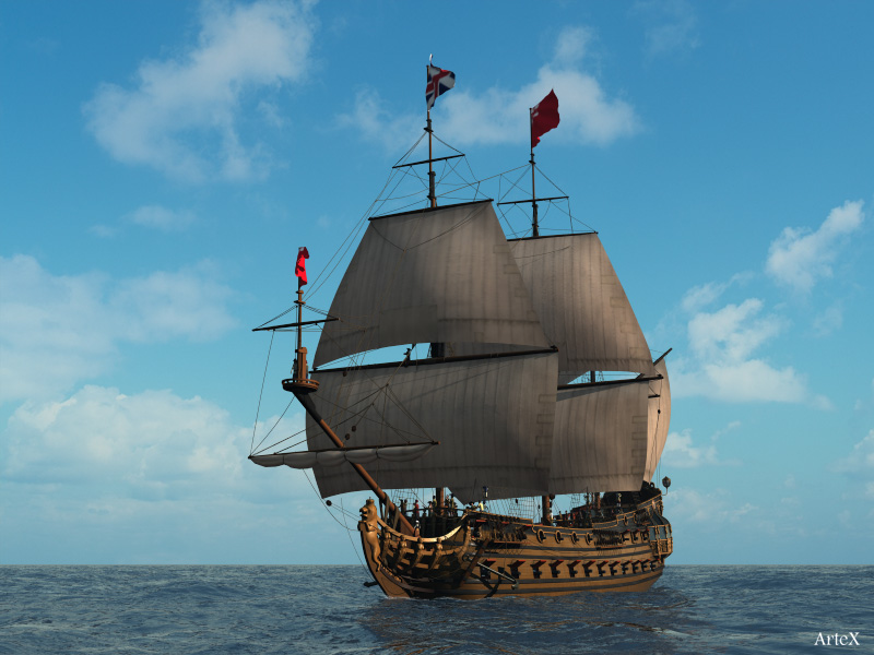 Recreating the ships of the 17th century: British 3rd rate ship of the ...