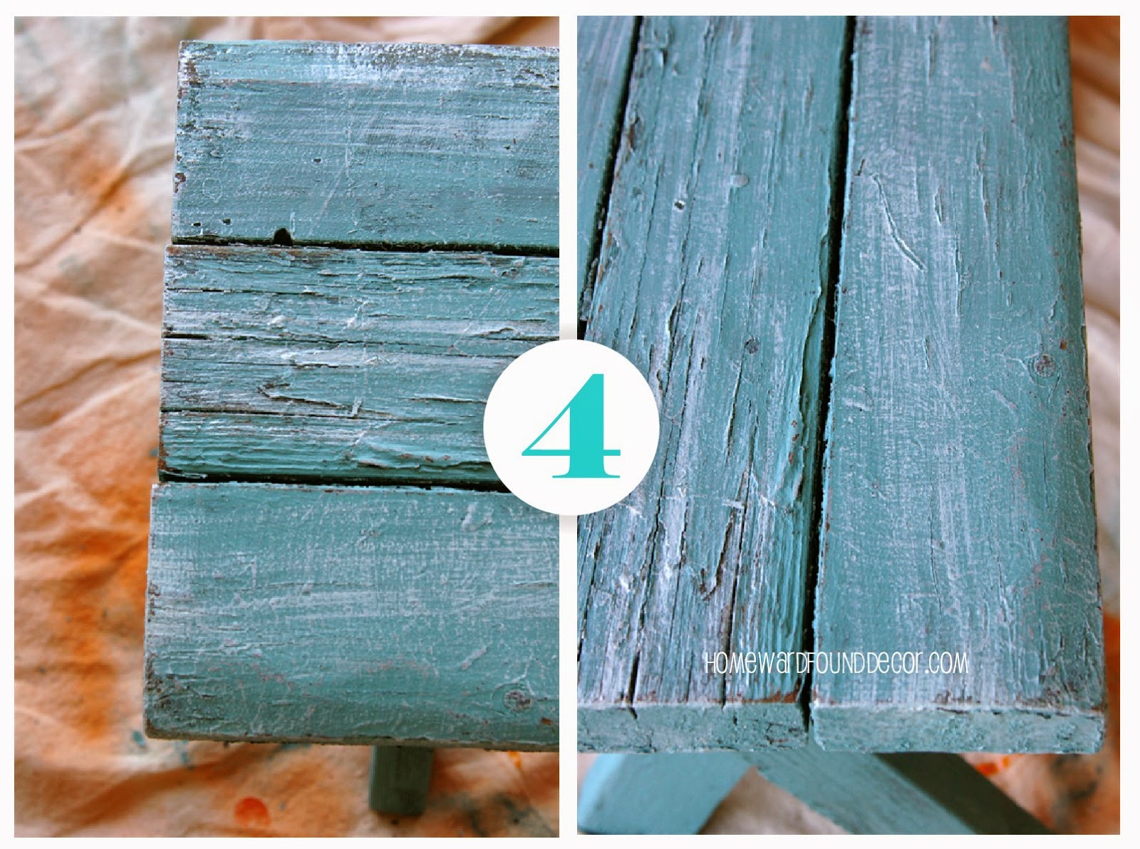 tutorial: beachy faux weathered paint homeward found decor