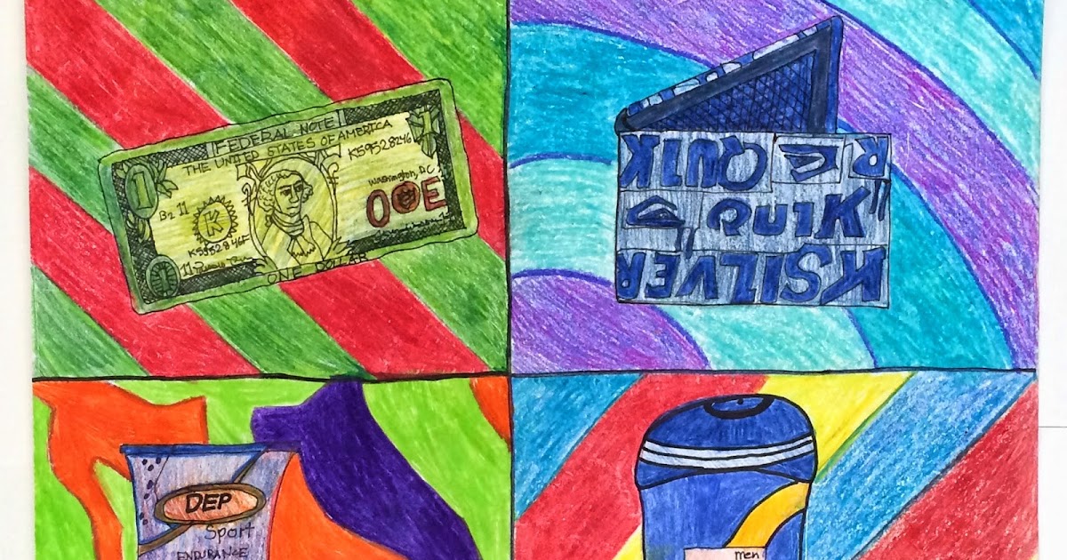 art teach art: Andy Warhol Inspired Contour and Color Studies Project