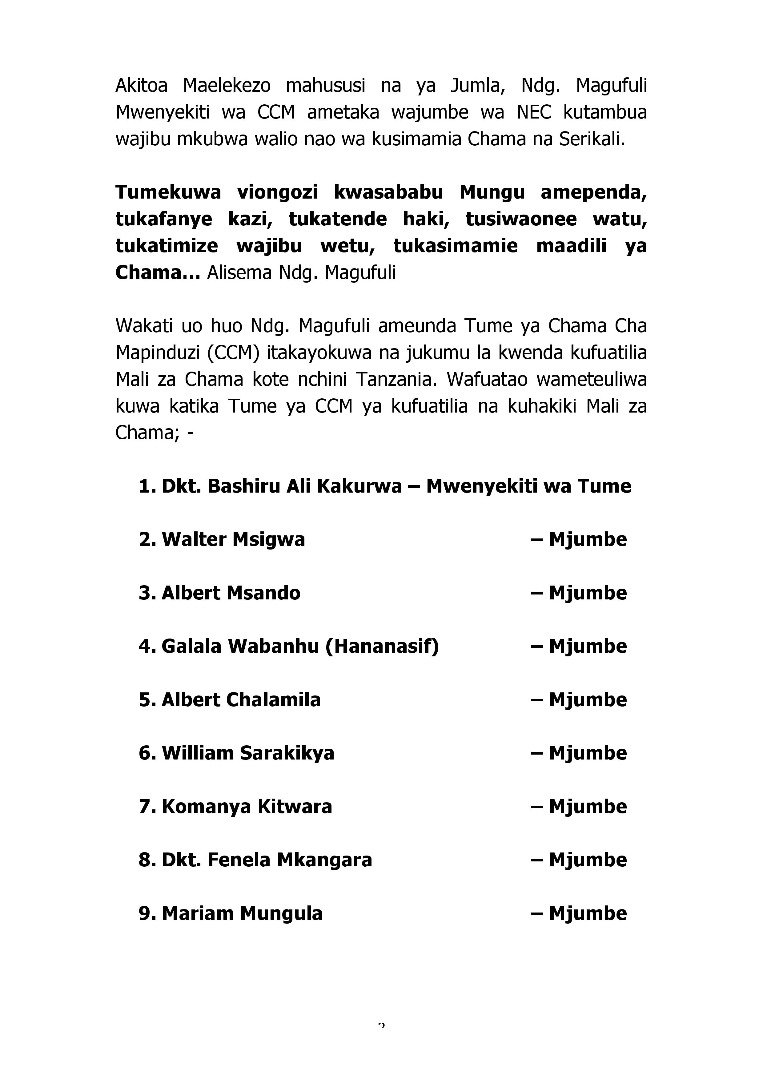 Rais Dkt Magufuli amteua Wakili Albert Msando Katika tume kuchunguza ...