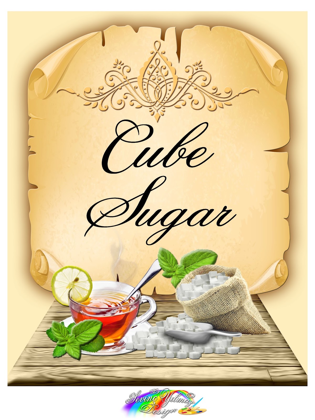 Kitchen Cream Organic Labels Set | Joy Design Studio