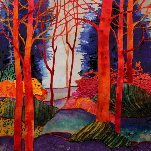 Contemporary Landscape Artists International: Mixed Media Abstract Tree ...