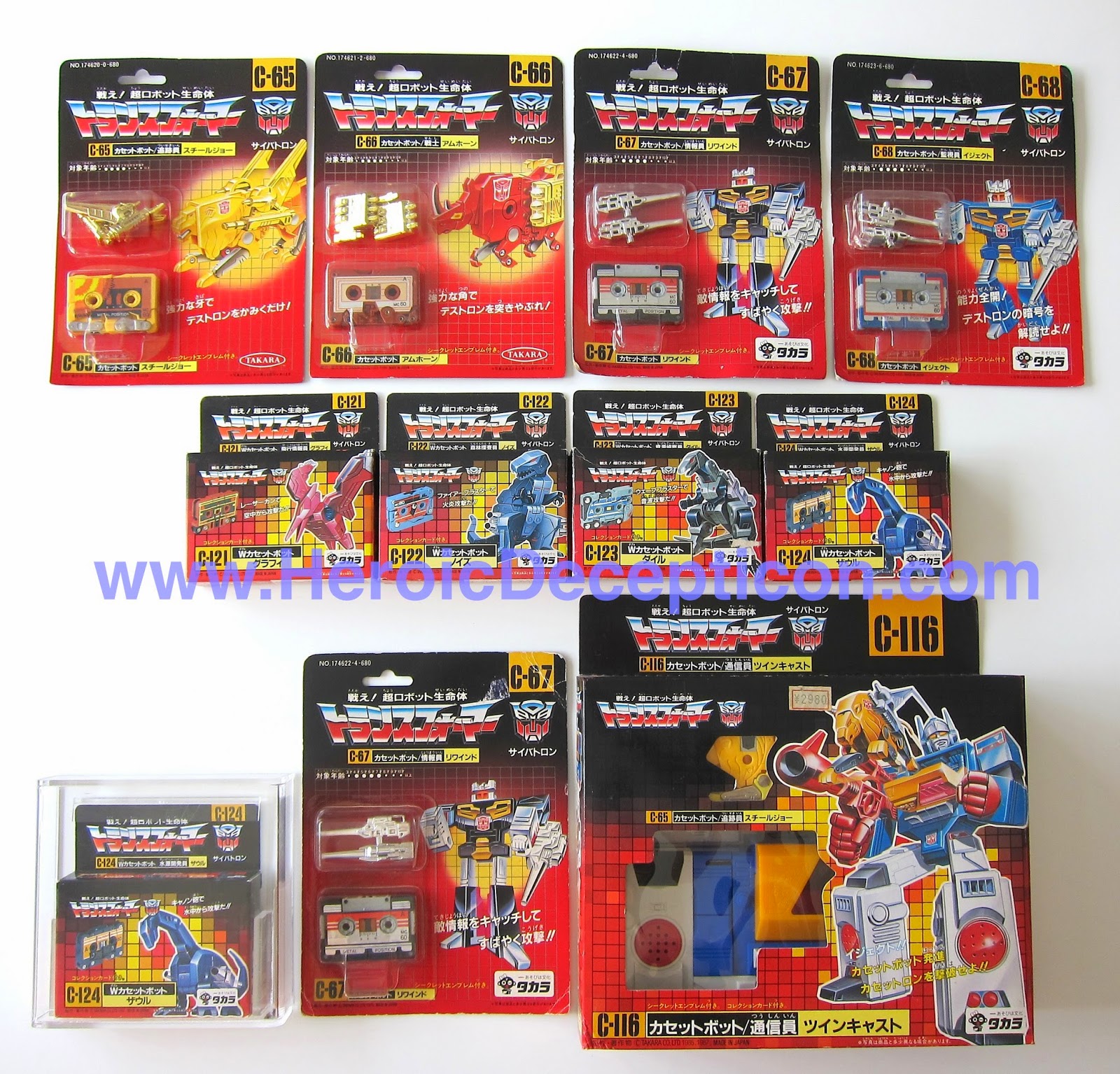 Heroic Decepticon: Group shots of Transformers Cassettes in Japanese ...