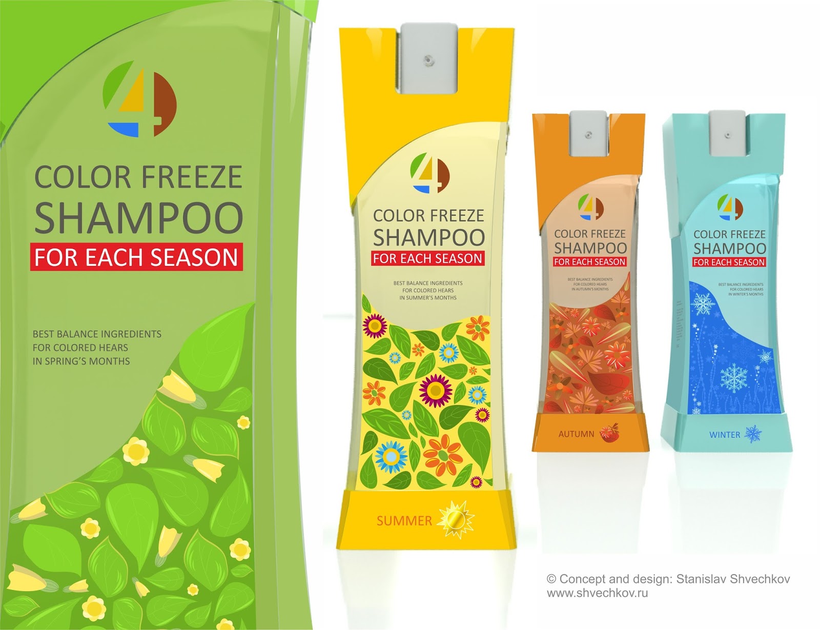 Shampoo For Each Season Of The Year (Concept) – Packaging Of The World